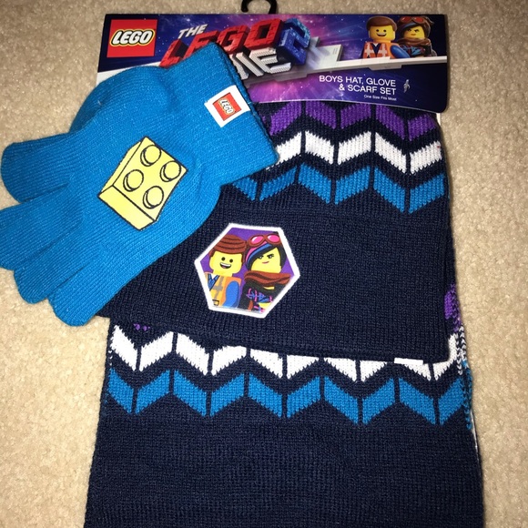 Lego | Other | New Lego Movie Hat Glove Scarf Set Boys One Size | Poshmark